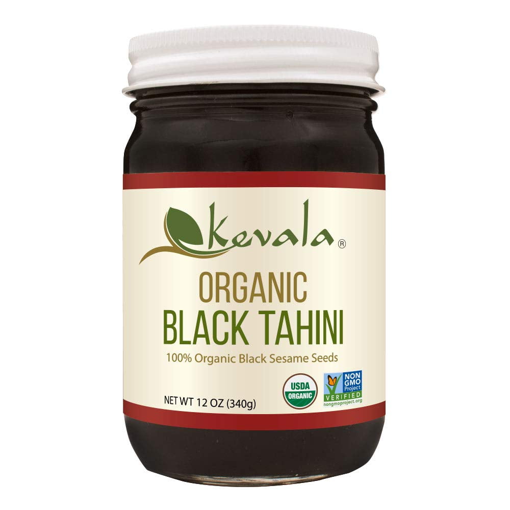 Kevala Organic Black Sesame IEF31 Tahini - 12 oz - 340g - Roasted Black ...