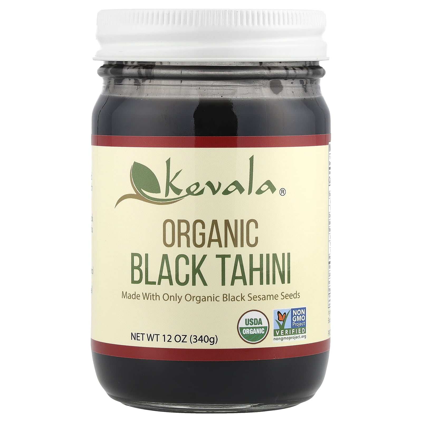 Kevala Organic Black Tahini, Smooth Vegan Sesame Paste, Creamy, 12 oz ...