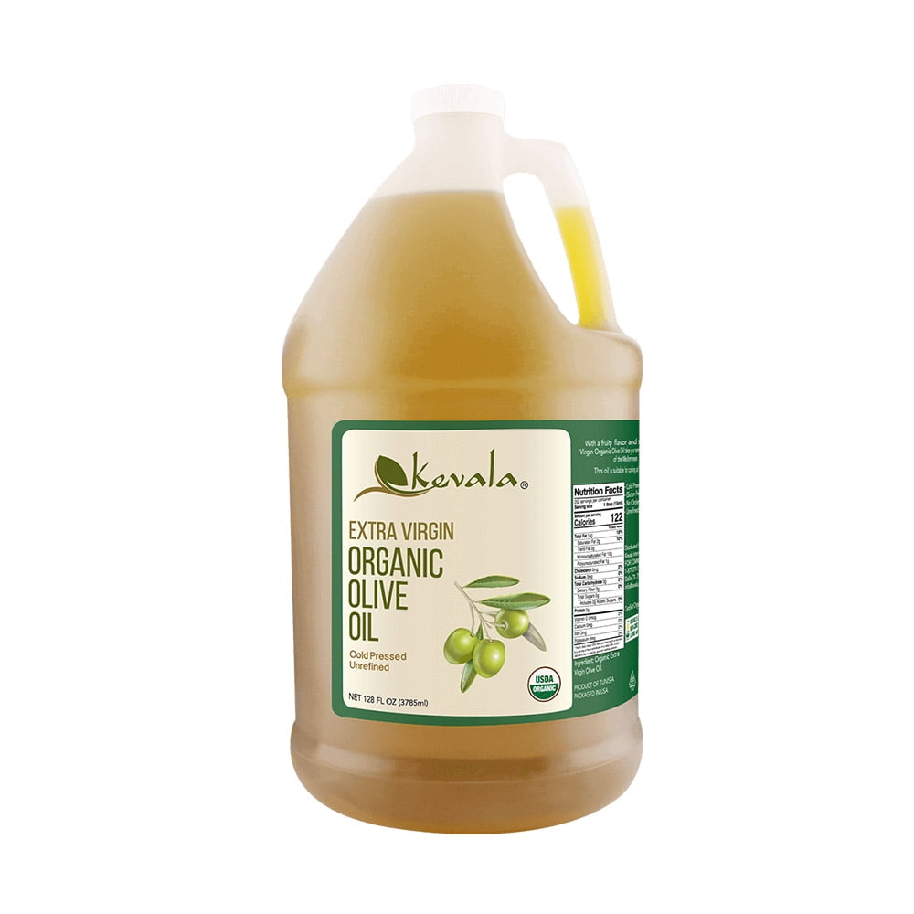 Kevala Natural Extra Virgin Organic Olive Oil, 128 fl oz (1gal) from Tunisia - Walmart.com