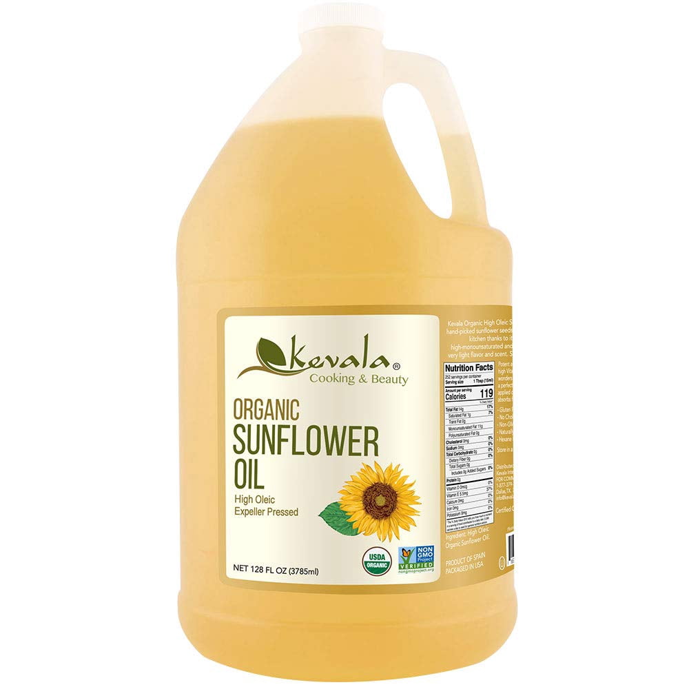 Kevala Organic Sunflower Oil OKA4 - 128 fl oz - Sunflower Seed Oil ...