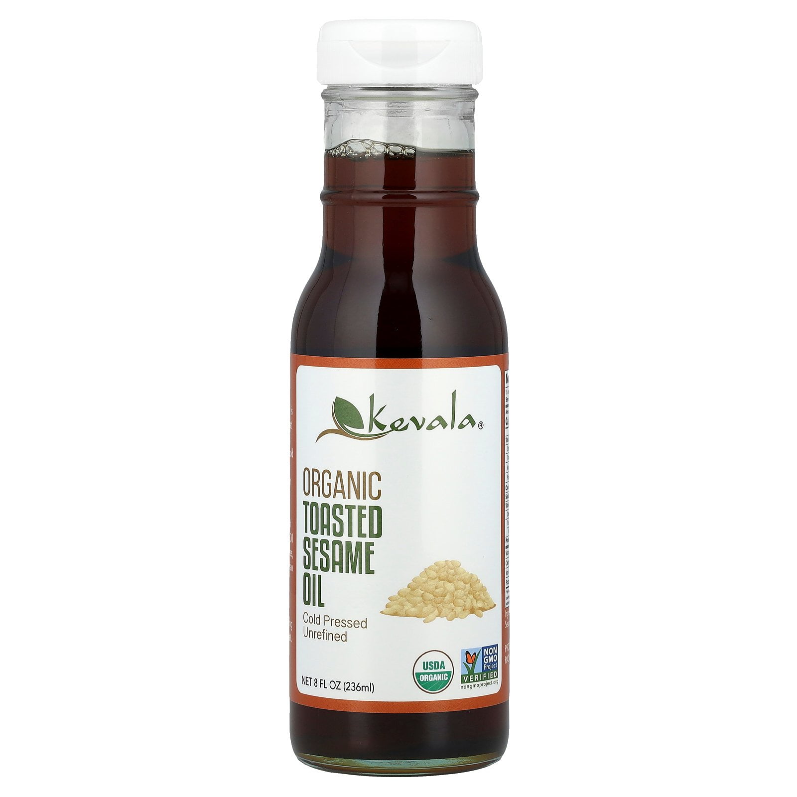 Kevala, Organic Toasted Sesame Oil, 8 fl oz (236 ml) - Walmart.com