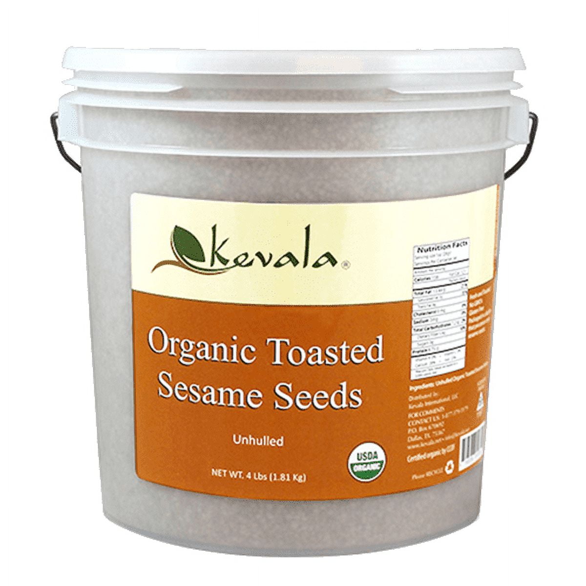 Kevala Organic Toasted Sesame Seeds 4 lb (Unhulled) - Walmart.com