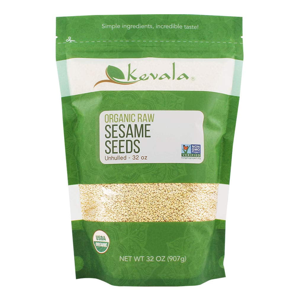 Kevala Raw Sesame Seeds BCF26 Unhulled - Gluten Free, Vegan Snacks ...