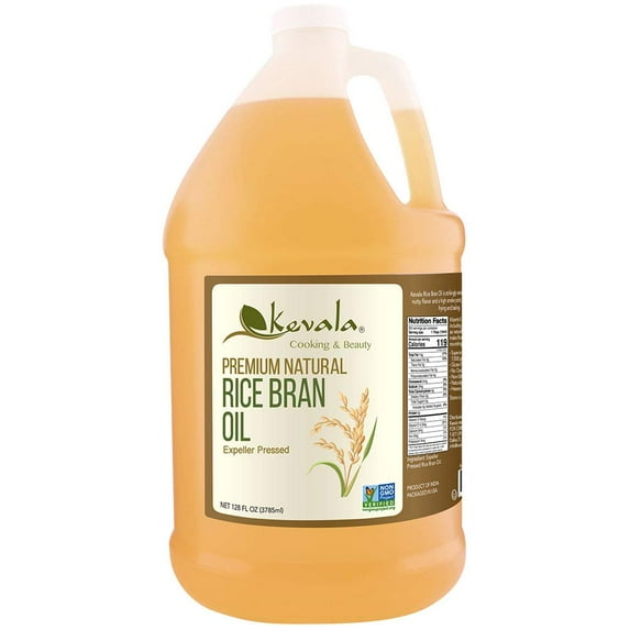 Kevala Rice Bran Oil OKA4 - 1 gal - Rice Bran Oil for Cooking - Deep ...