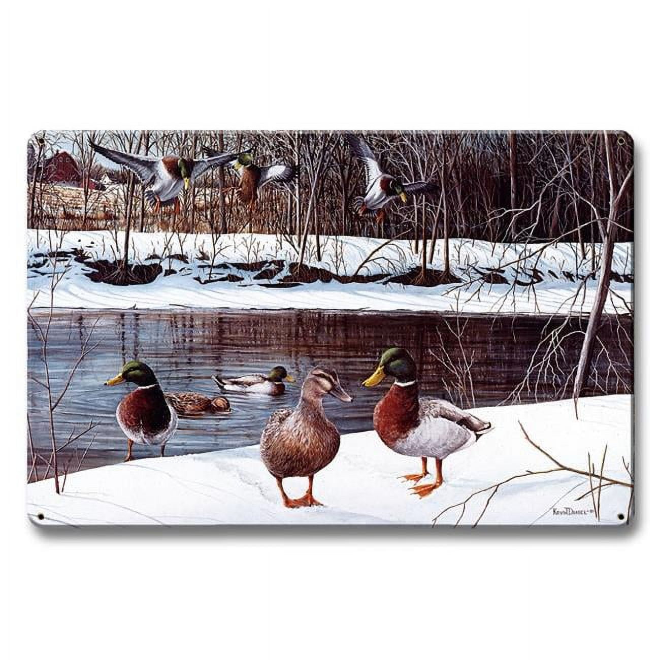 Kevin Daniel Art KDA127 Rivers Edge Satin Metal Sign - Walmart.com