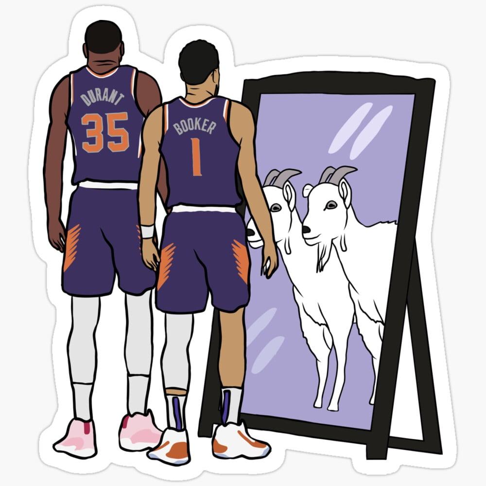 Kevin Durant And Devin Booker Mirror Goats Sticker Phone Decal Water ...