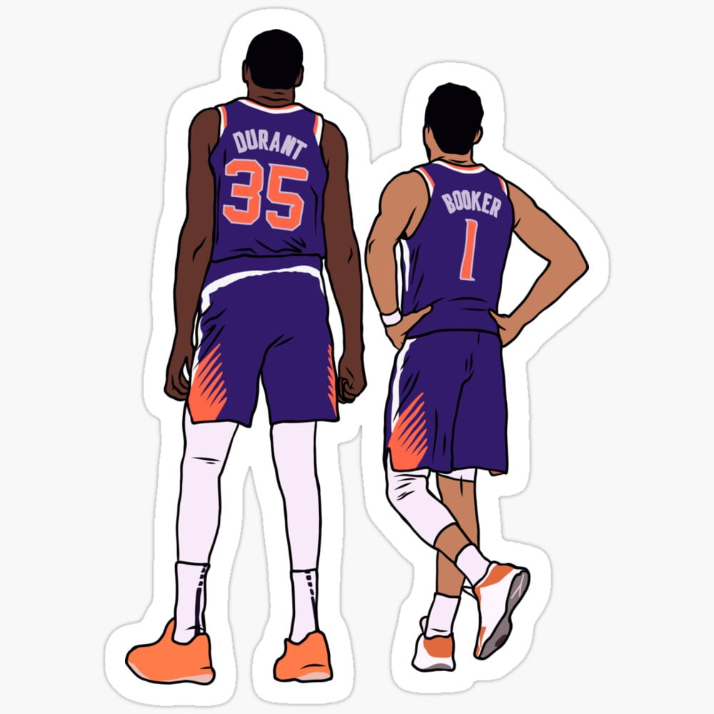 Kevin Durant And Devin Booker Sticker Phone Decal Water Bottle Stickers ...