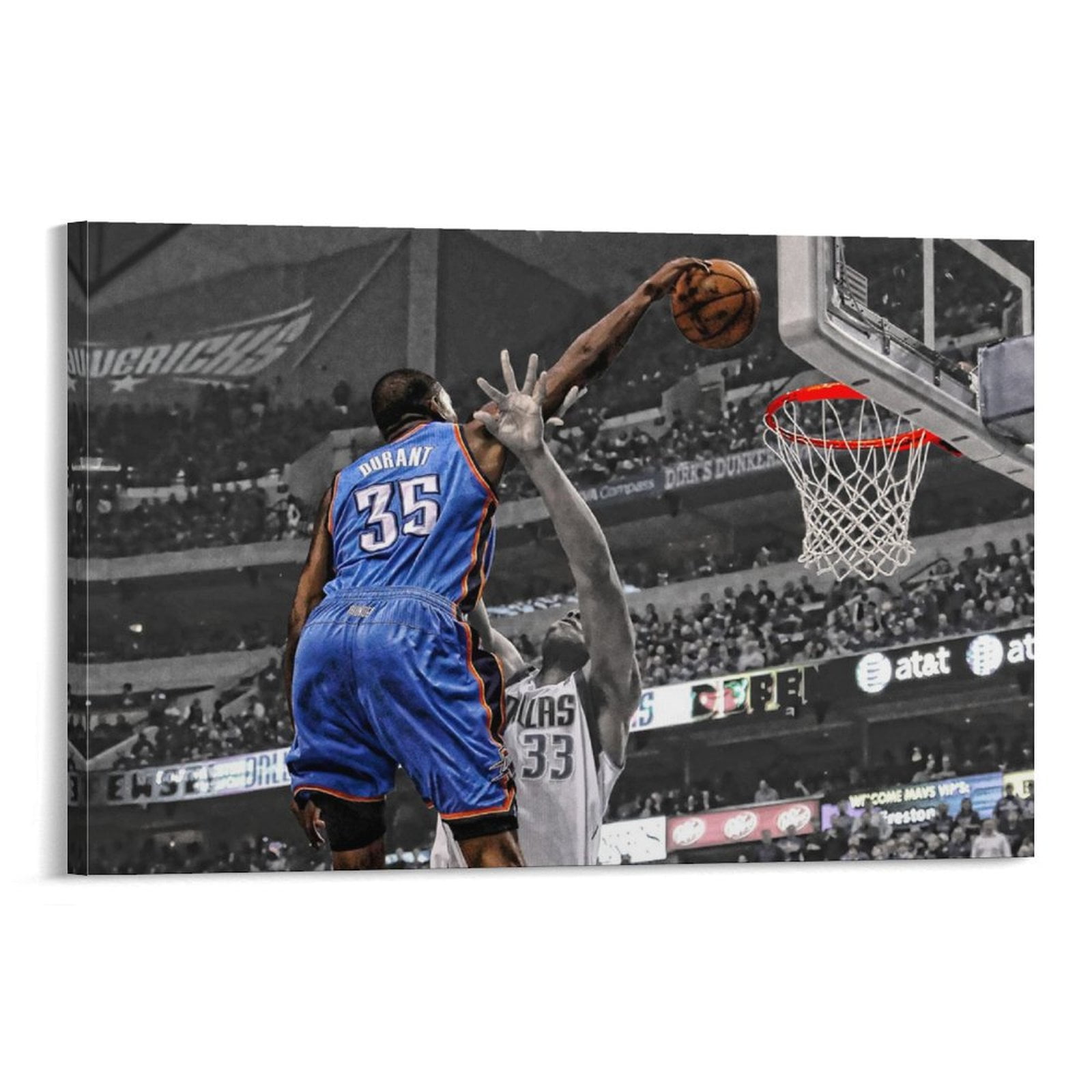 Kevin Durant Basketball Player Poster (28) Canvas Poster Wall Art ...