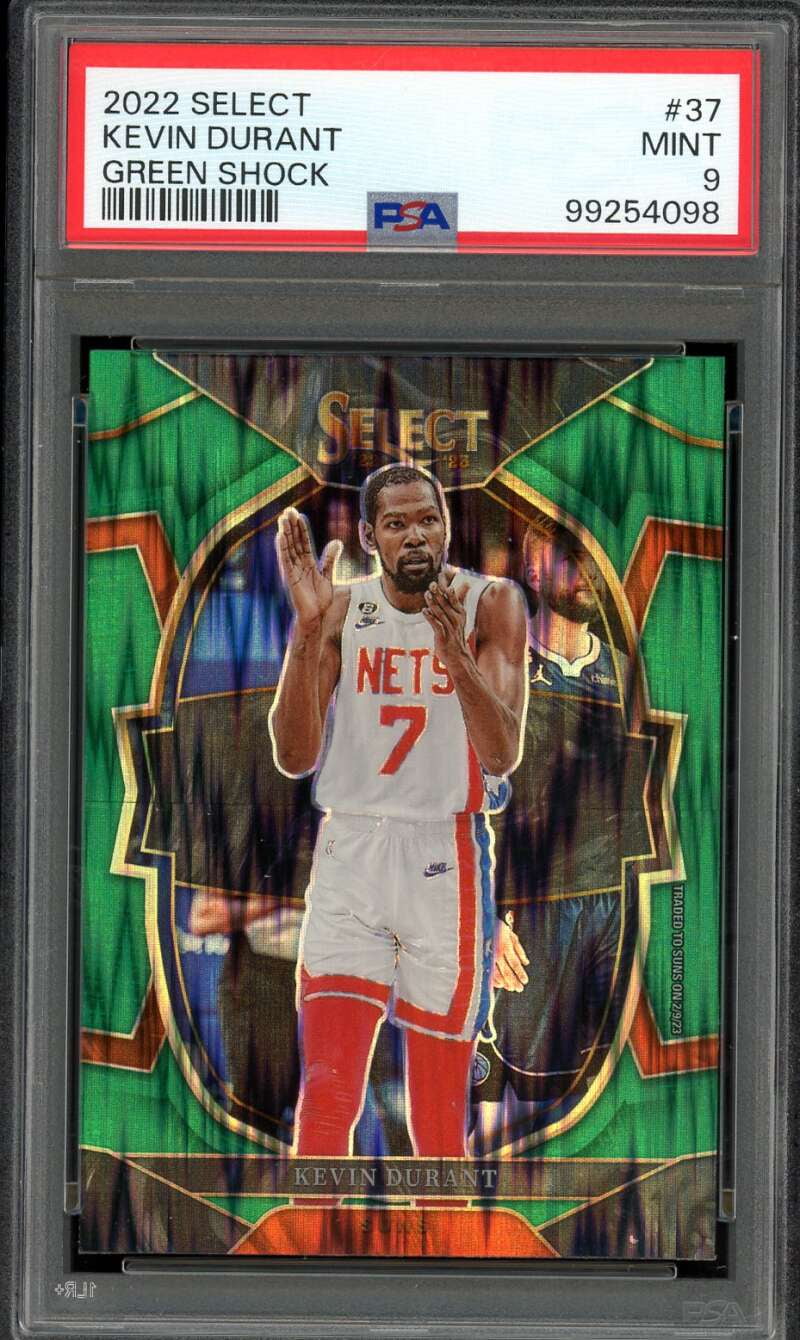 Kevin Durant Card 2022-23 Select Green Shock (pop 1) #37 PSA 9 ...