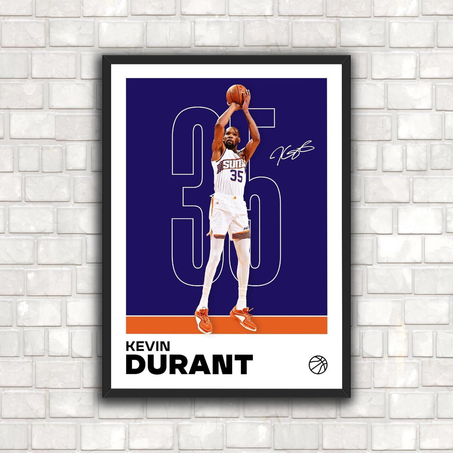 Kevin Durant Elite NBA Finals MVP Inspired Wall Art for Man Cave Size ...