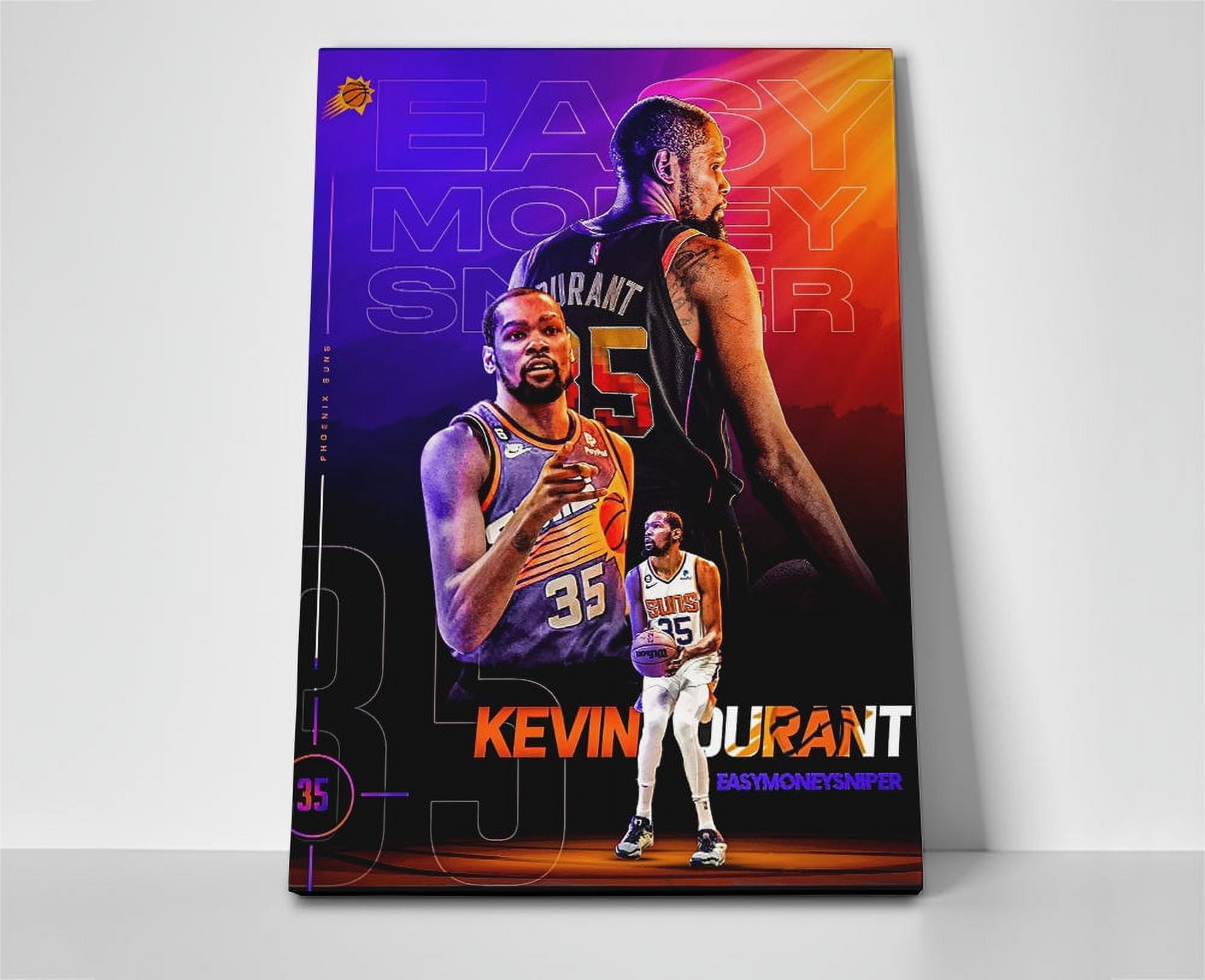 Kevin Durant Phoenix Suns Poster or Wrapped Canvas - Walmart.com