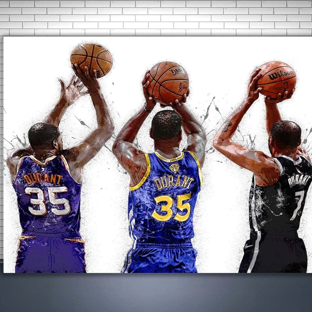 Kevin Durant Poster, Through the Years, Nets, Suns, Warriors, sport ...