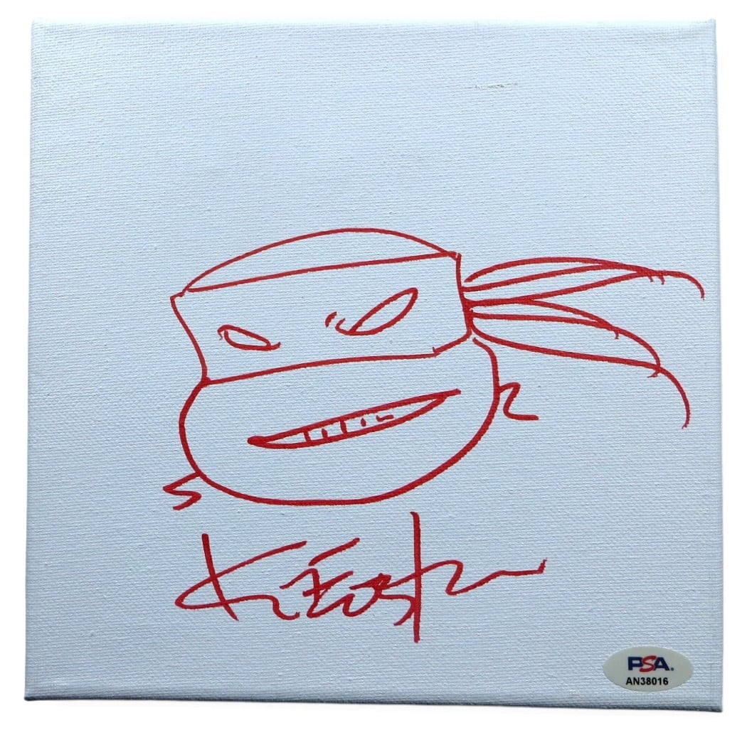 Kevin Eastman Autographed Canvas Sketch Teenage Mutant Ninja Turtles ...