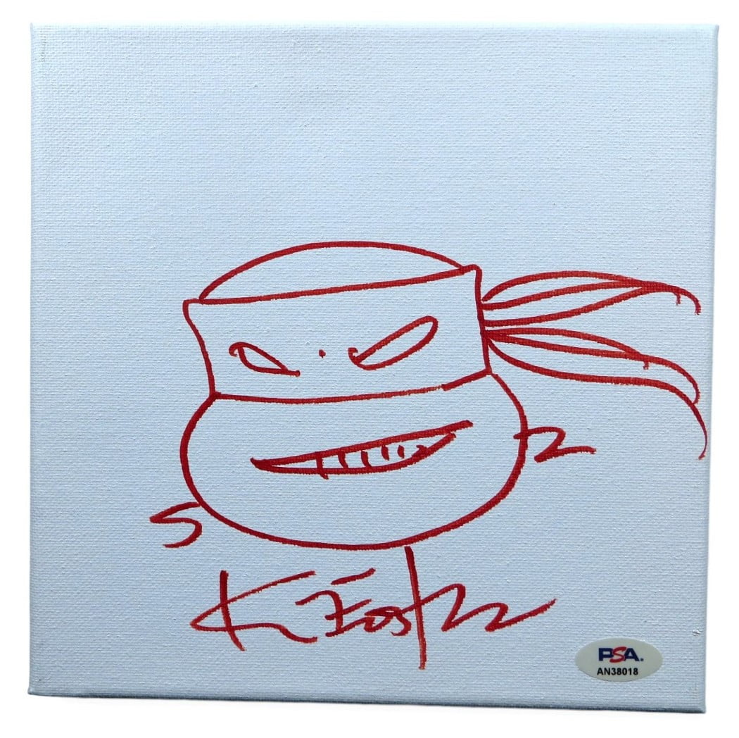 Kevin Eastman Autographed Canvas Sketch Teenage Mutant Ninja Turtles ...