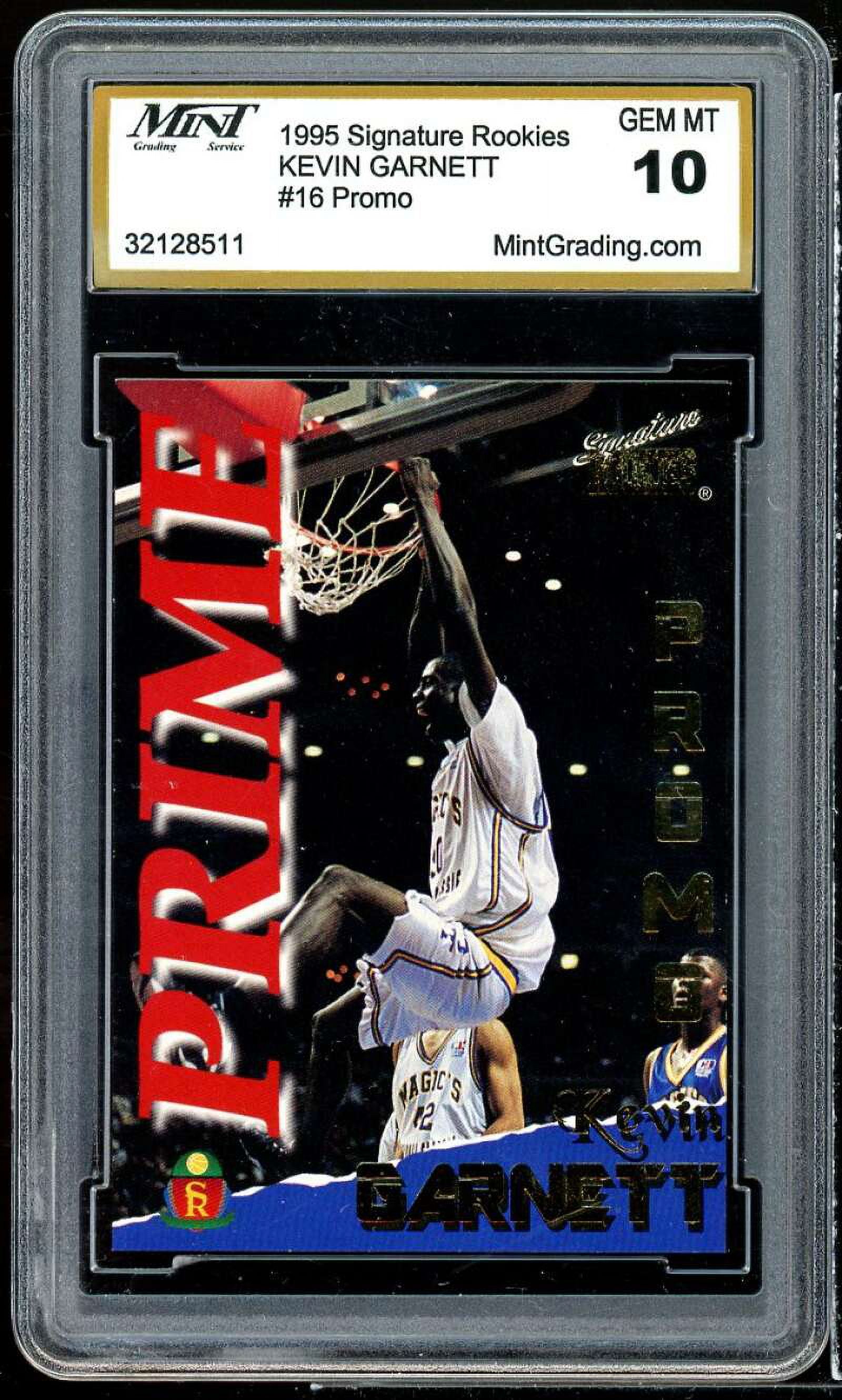 Kevin Garnett Rookie 1995 Signature Rookies Promo #16 MINT GRADING 10 ...