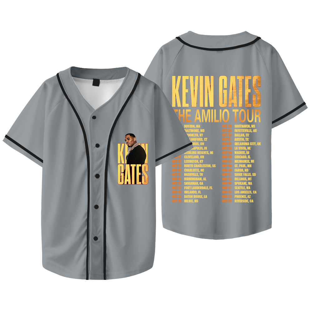 Kevin Gates Amilio Tour 2025 Baseball Jacket Tee Women Men HipHop V ...