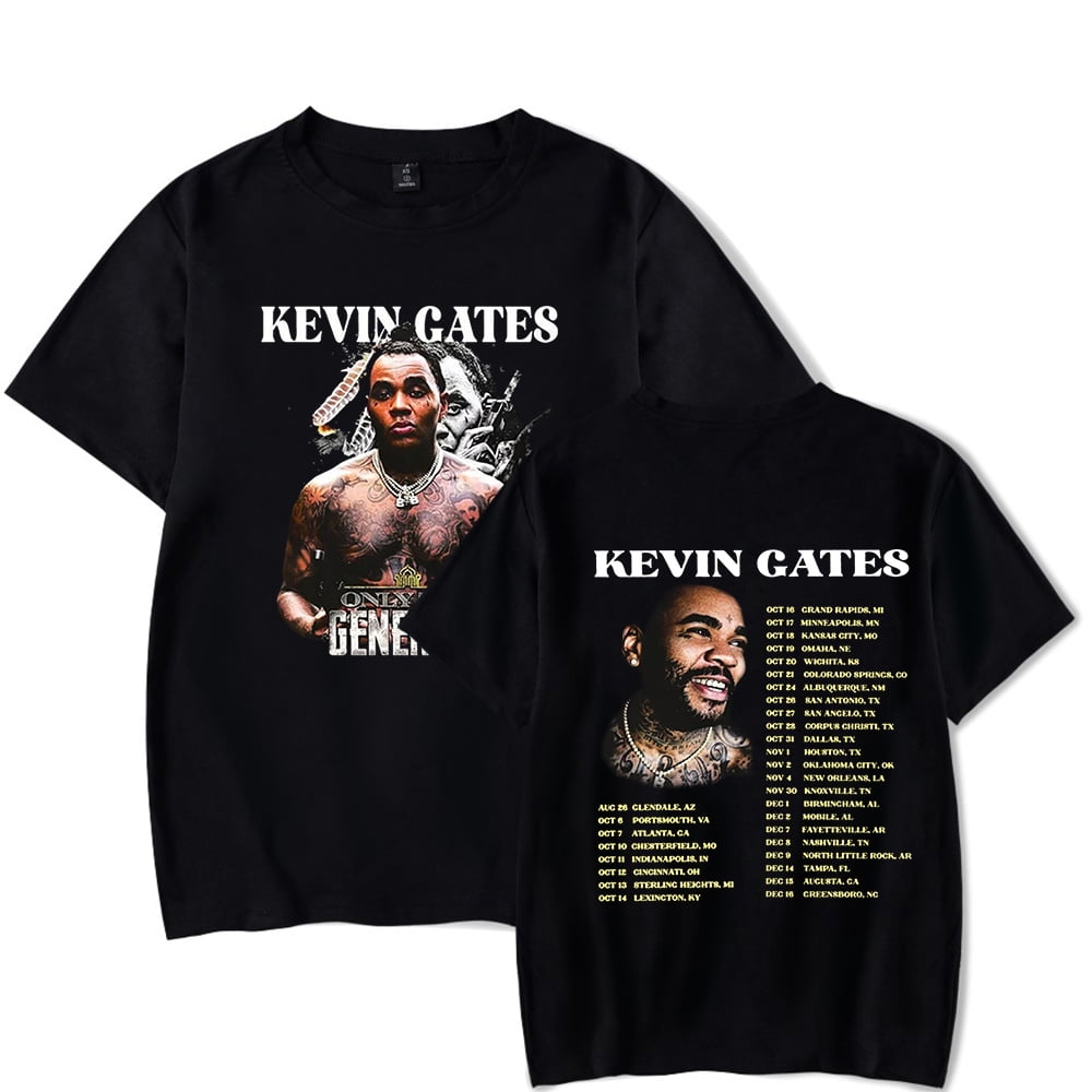 LYWQZHG Kevin Gates Only The Generals Tour 2023 Unisex Casual Concert T ...