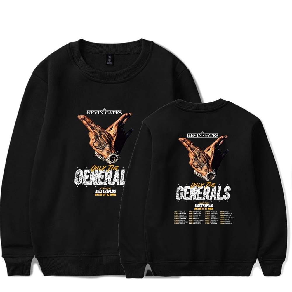 Kevin Gates Only The Generals Tour Merch Long Sleeve New Logo Pullover ...
