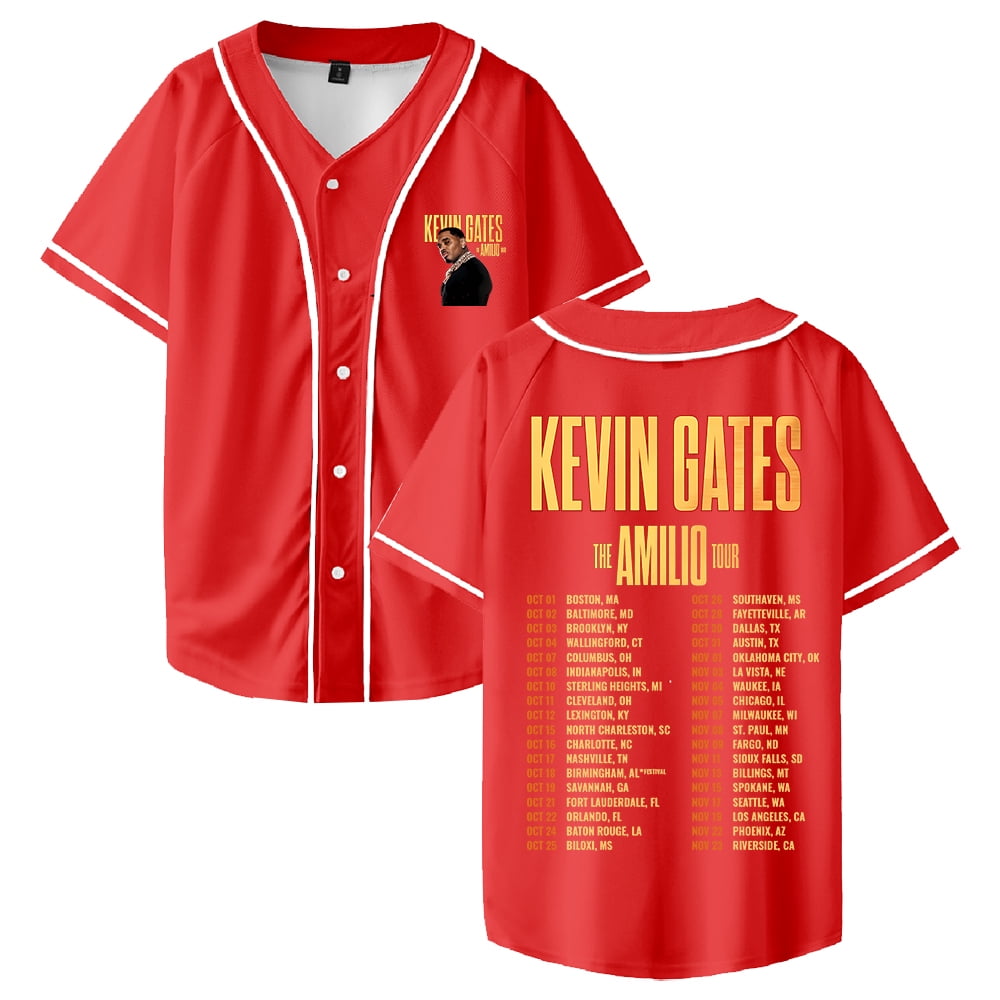 Kevin Gates The Amilio Tour 2025 Baseball Jersey Short Sleeve Button-up ...