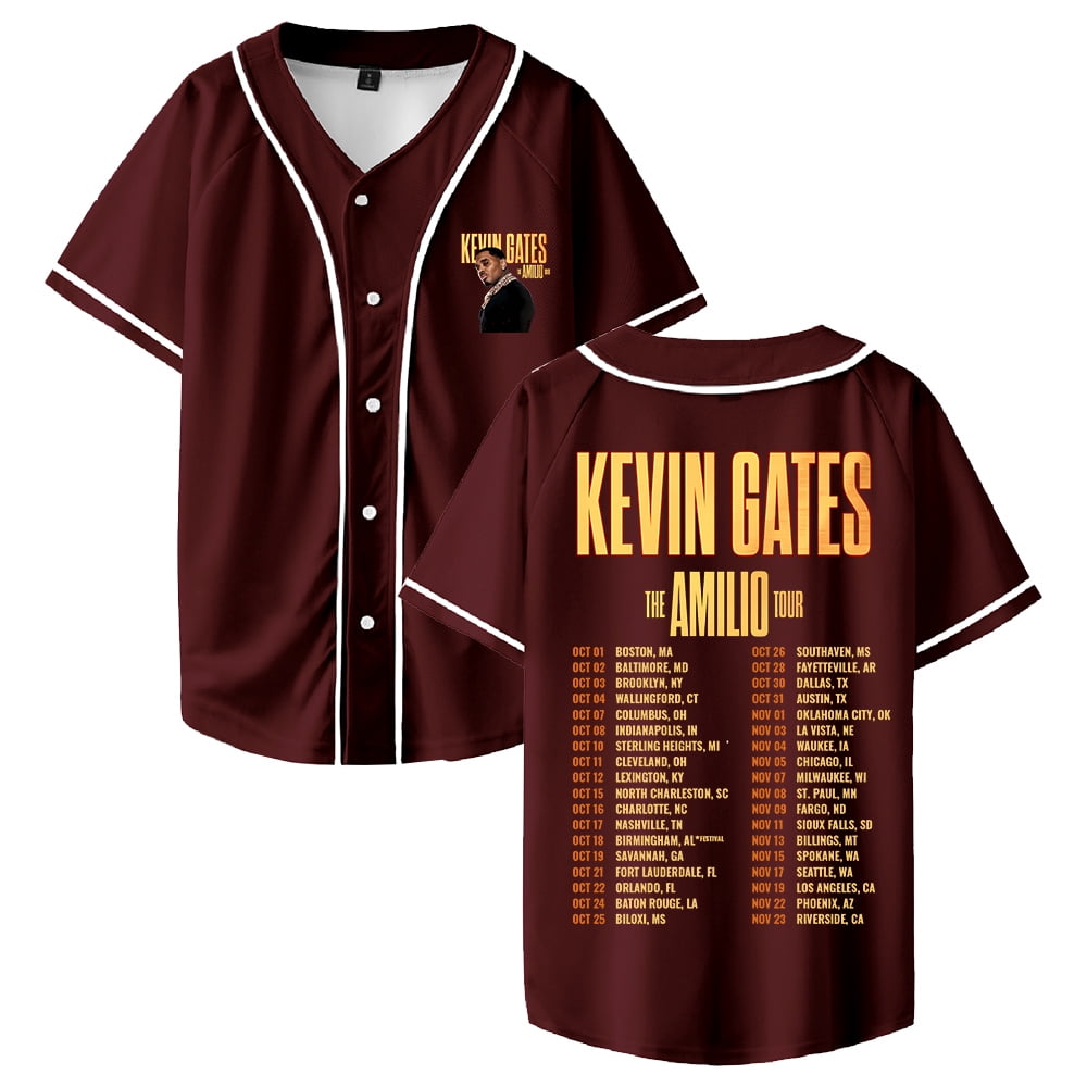 Kevin Gates The Amilio Tour 2025 Baseball Jersey Short Sleeve Button-up ...