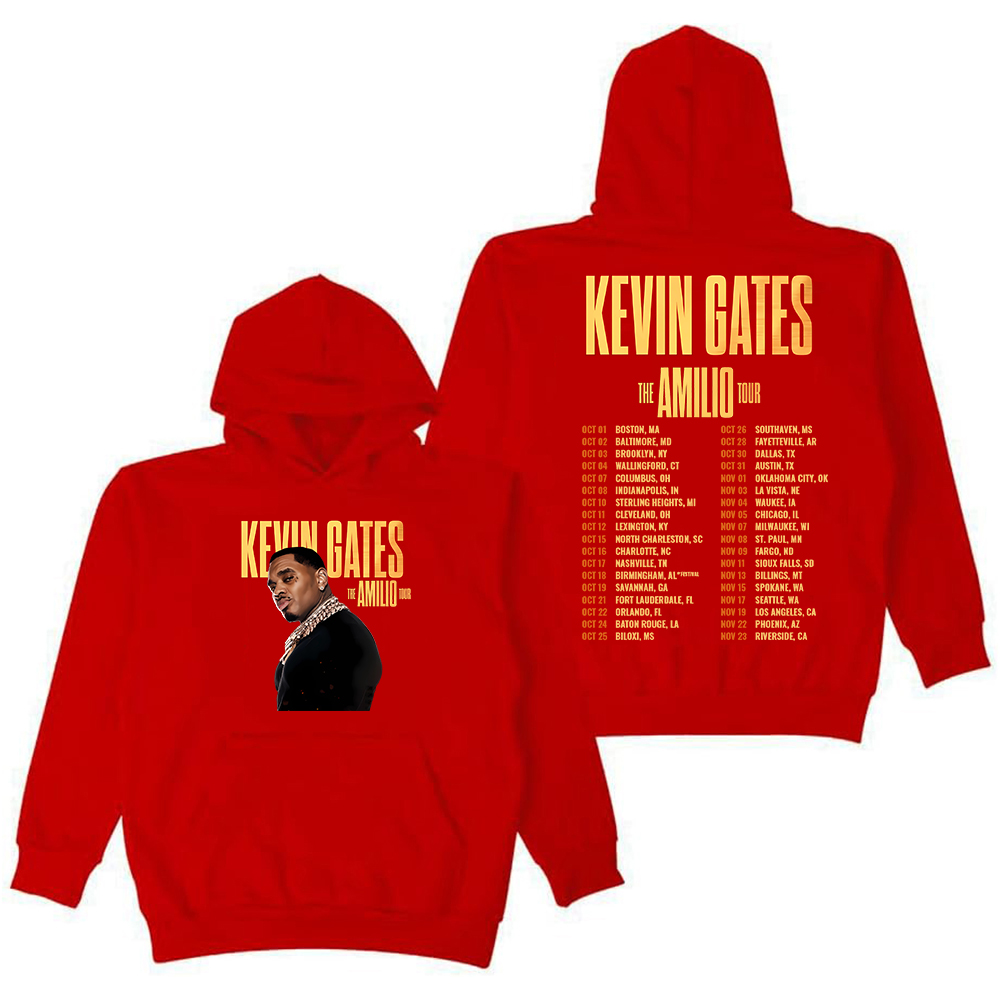 Kevin Gates The Amilio Tour 2025 Hoodie Long Sleeve Streetwear Women ...