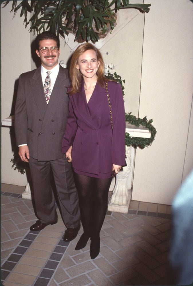Kevin Grandalski In Gray Suit With Marlee Matlin In Purple Suit At ...