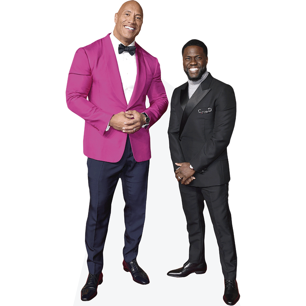 Kevin Hart And Dwayne Johnson (Duo) Mini Celebrity Cutout Standee ...