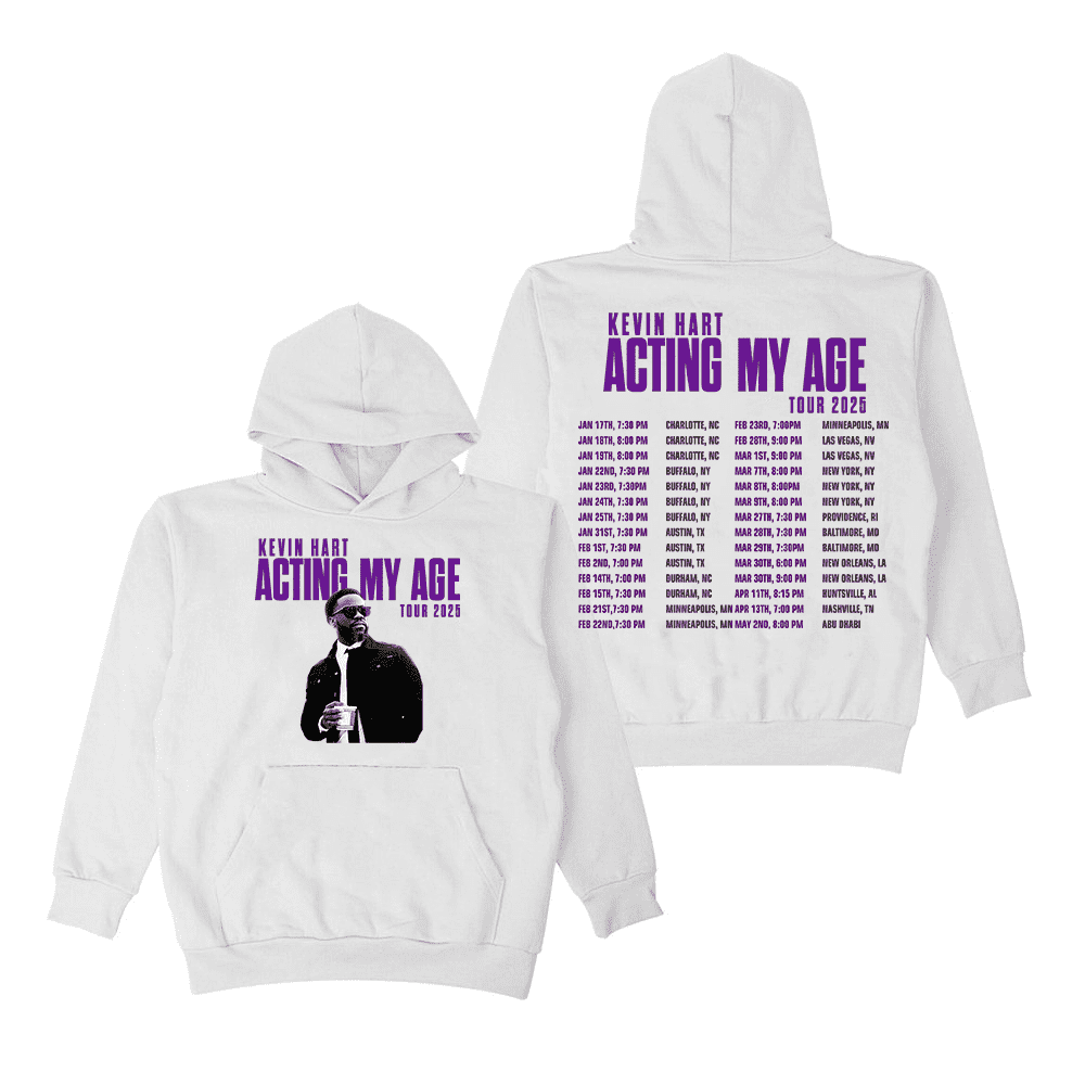 Kevin Hart Merch Hoodie 2025 Acting My Age Tour Hoodies New List Long ...