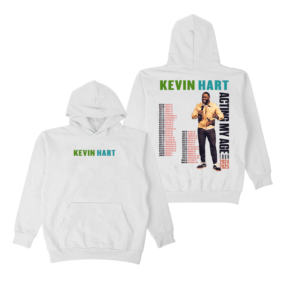 Kevin Hart Merch Hoodies Acting My Age Tour 2024 2025 Hooded Sweatshirt ...
