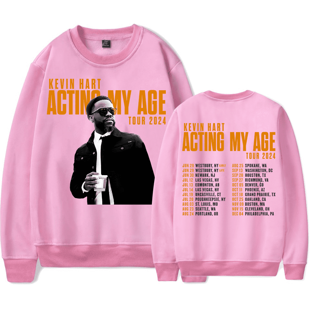 Kevin Hart Merch Long Sleeve Crewneck Sweatshirt Acting My Age Tour ...