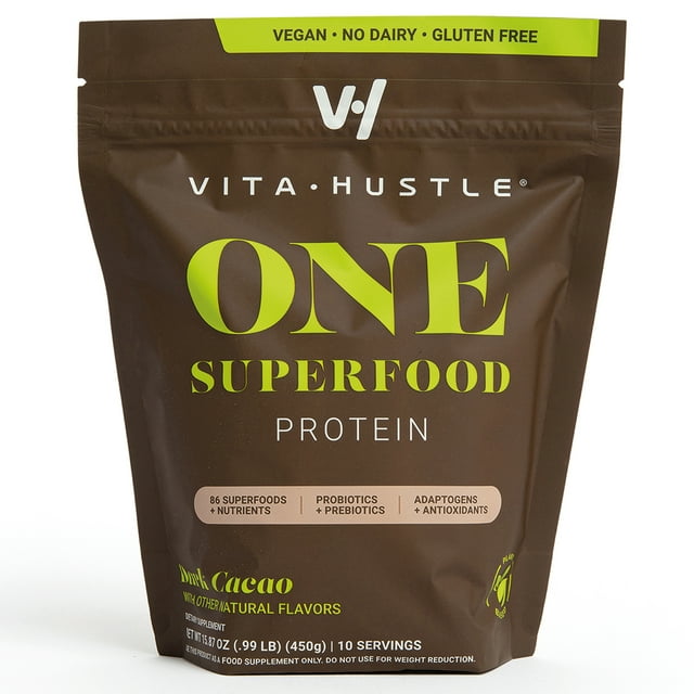 Kevin Hart's VitaHustle One Superfood Greens Protein Powder Shake, 20g ...