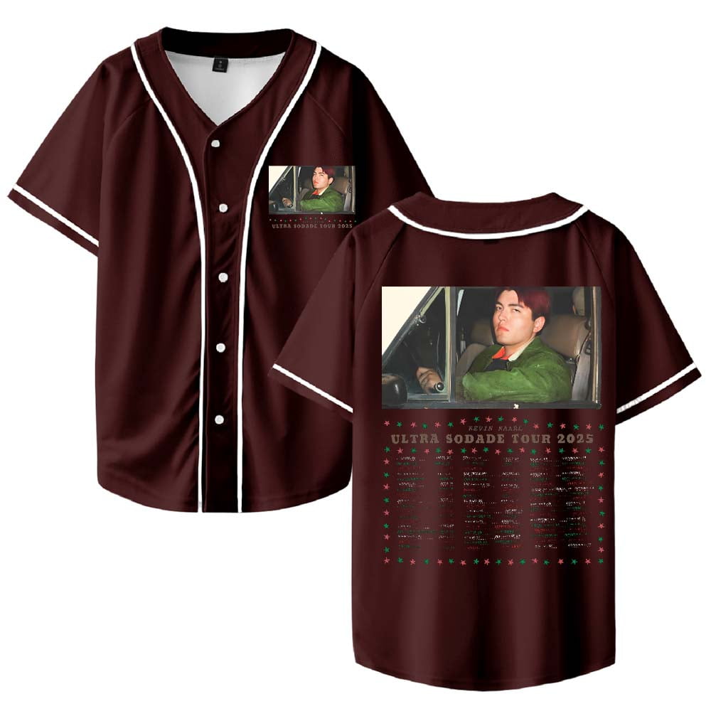 Kevin Kaarl Ultra Sodade Tour 2025 Merch Baseball Jersey Shirt V-Neck ...