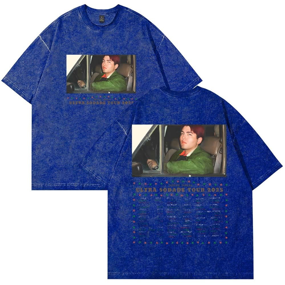 Kevin Kaarl Ultra Sodade Tour 2025 Washed T-Shirt Women Men Crewneck ...