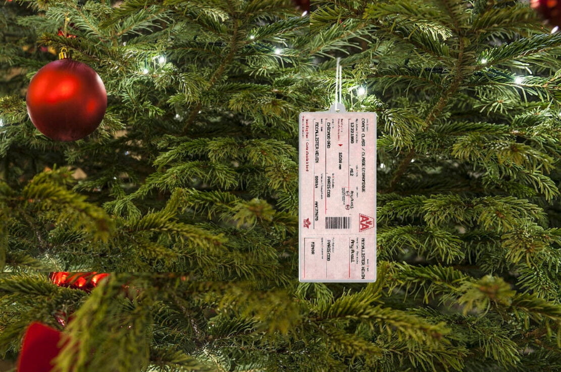 Kevin McCallister Mini Plane Ticket Holiday Christmas Tree Ornament ...