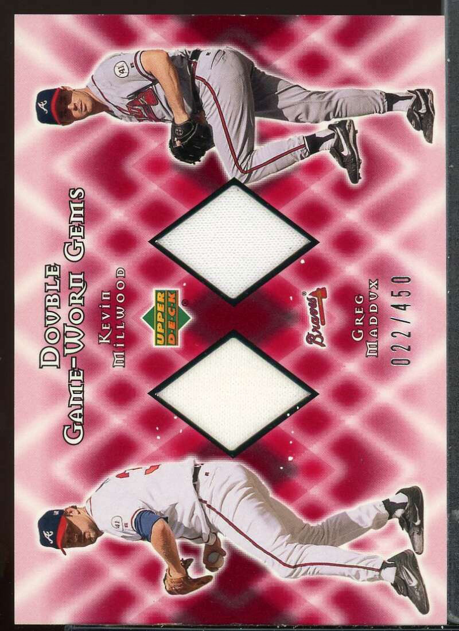 Kevin Millwood/Greg Maddux Card 2002 Upper Deck Double Game Worn Gems # ...