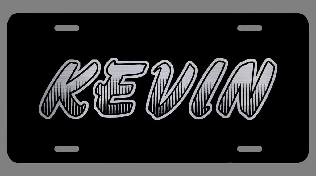 Kevin Name Etched Style License Plate Tag Vanity Novelty Metal | Etched ...