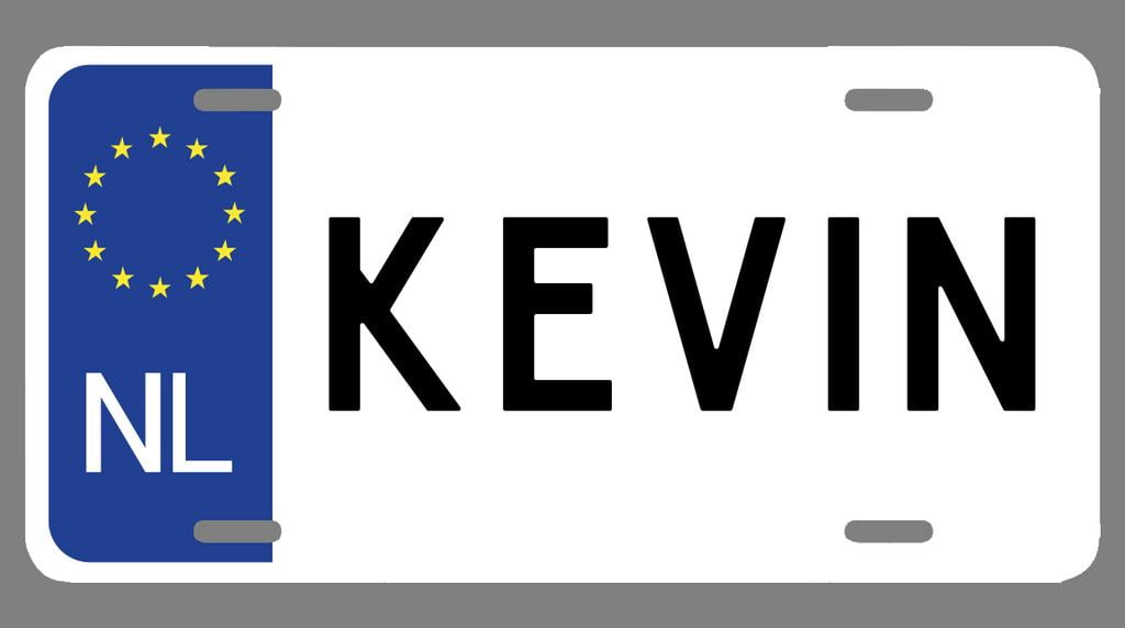 Kevin Name Euro Style License Plate Tag Vanity Novelty Metal | UV ...