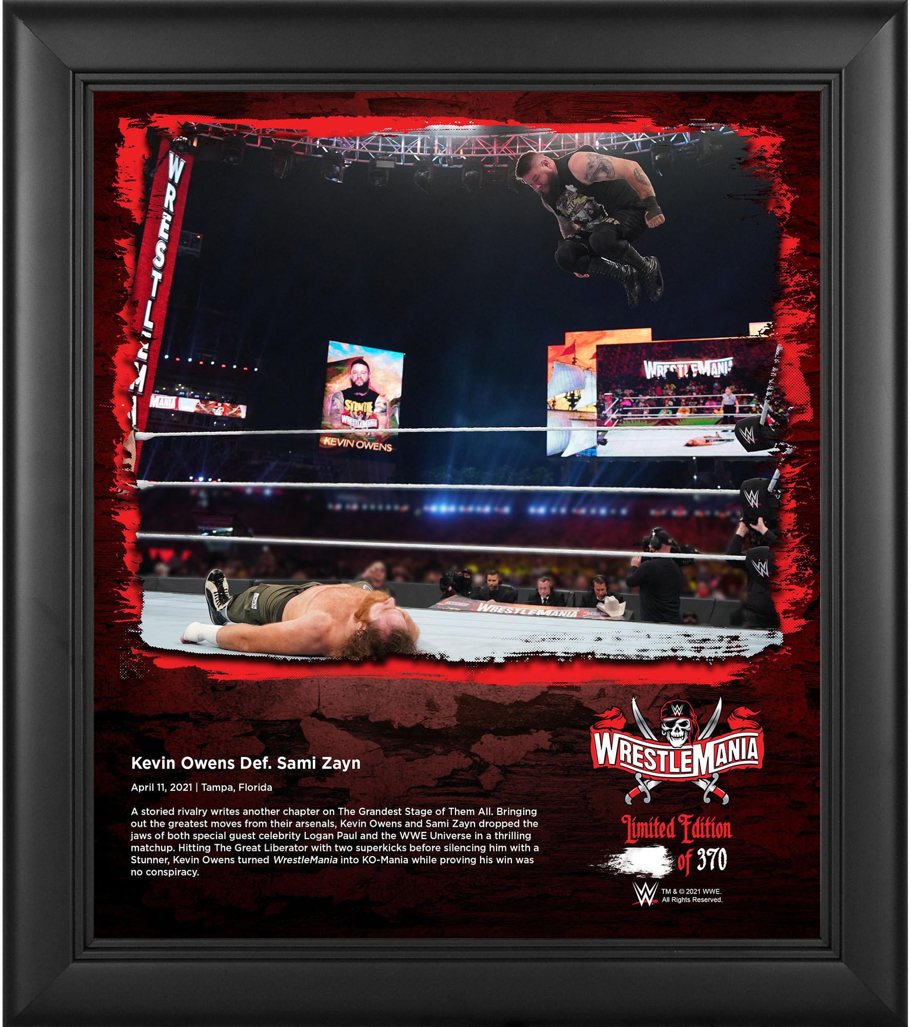 Kevin Owens World Wrestling Entertainment Framed 15" x 17" WrestleMania ...