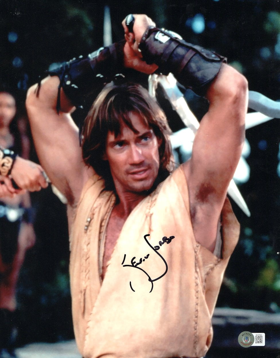 Kevin Sorbo Signed Autographed 11X14 Photo Hercules Sword over Head BAS ...