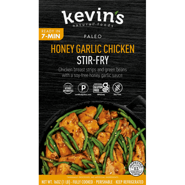 Kevins Natural Foods Honey Garlic Chicken Green Bean Stir Fry Fully