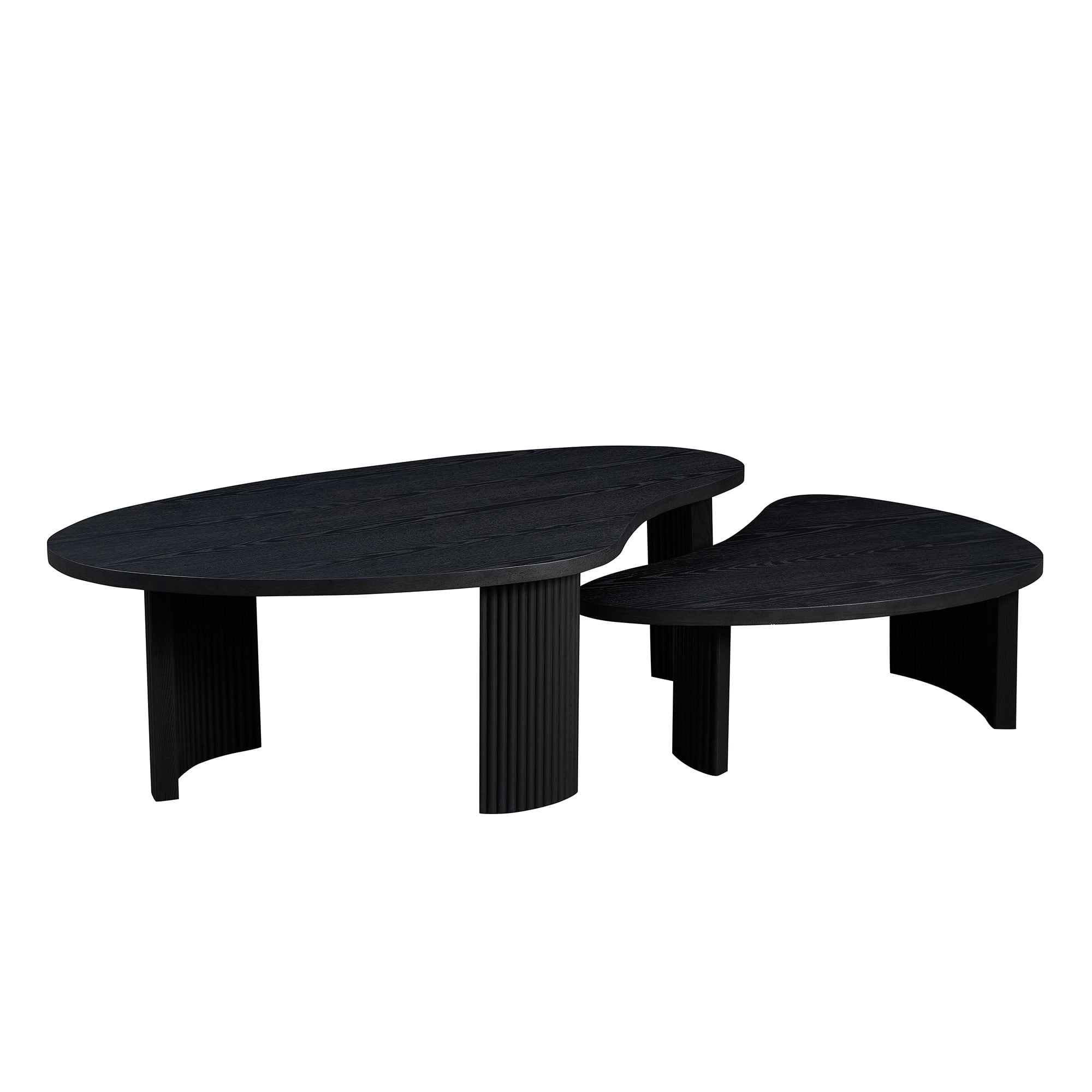 Kevinplus 2 Pieces Modern Irregular Shape Coffee Table Set , Nesting ...