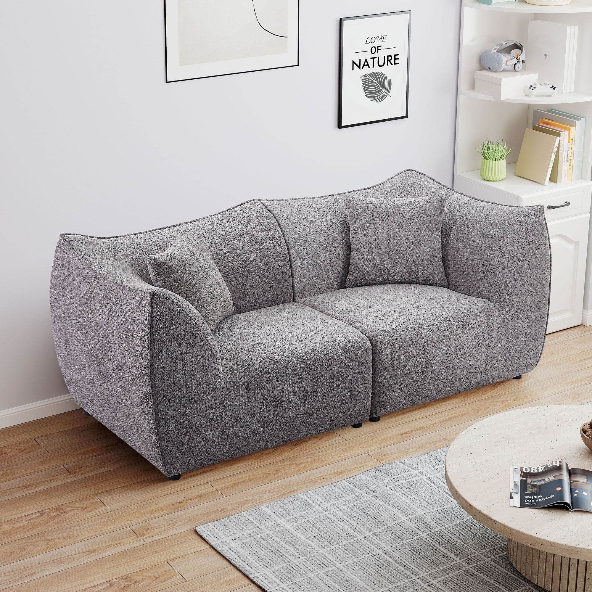 Kevinplus 79 inch Sofa, Comfy Sofa Couch with Deep Seats Modern Sofa- 2 ...