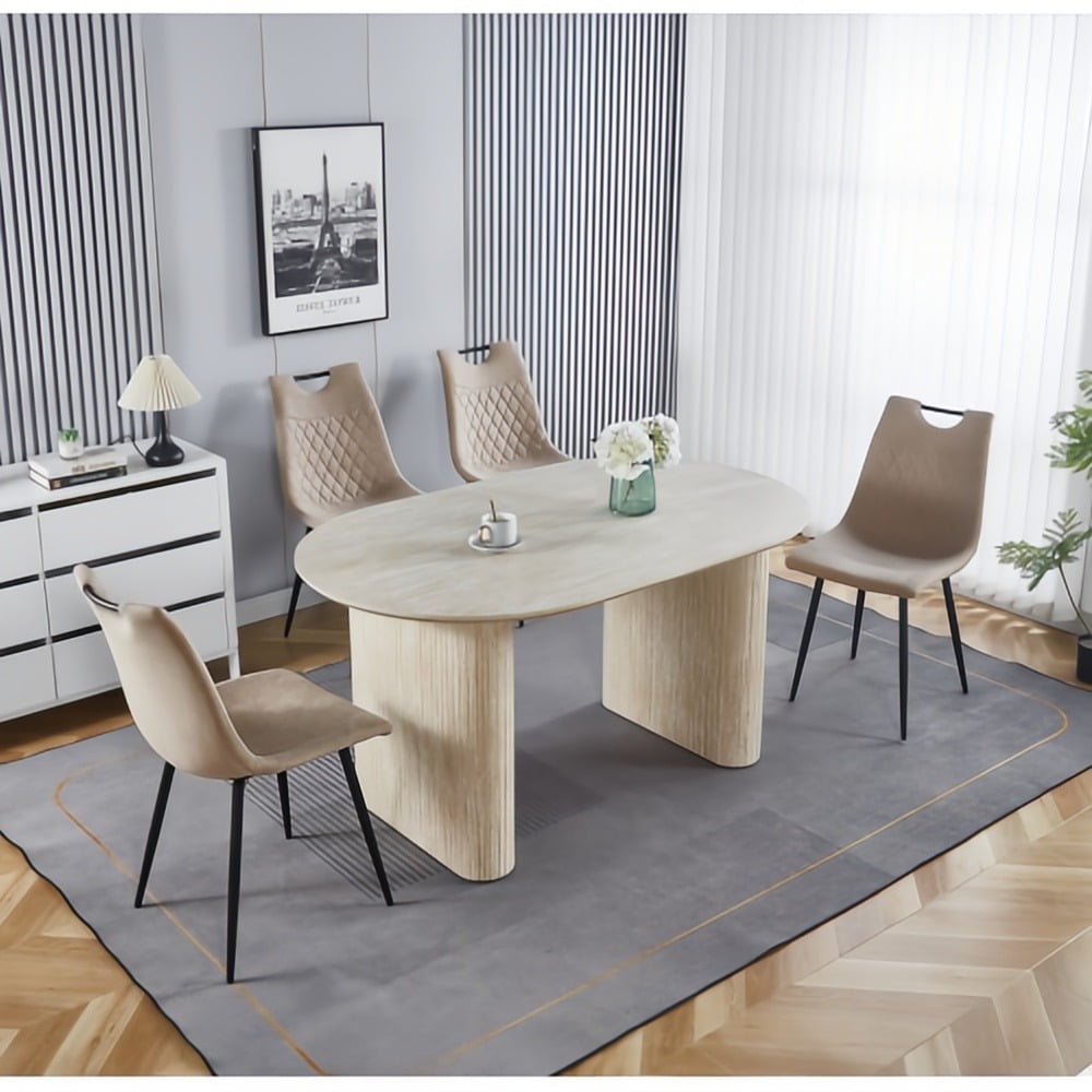 Kevinplus MDF Dining Table with Extensible Table Leg, Living Room and ...
