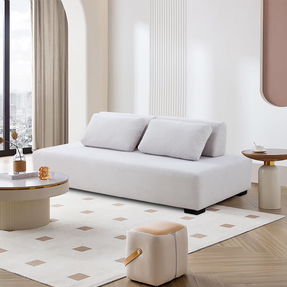 Kevinplus One-Piece Morden Sofa Counch 3-Seater Minimalist Sofa ...