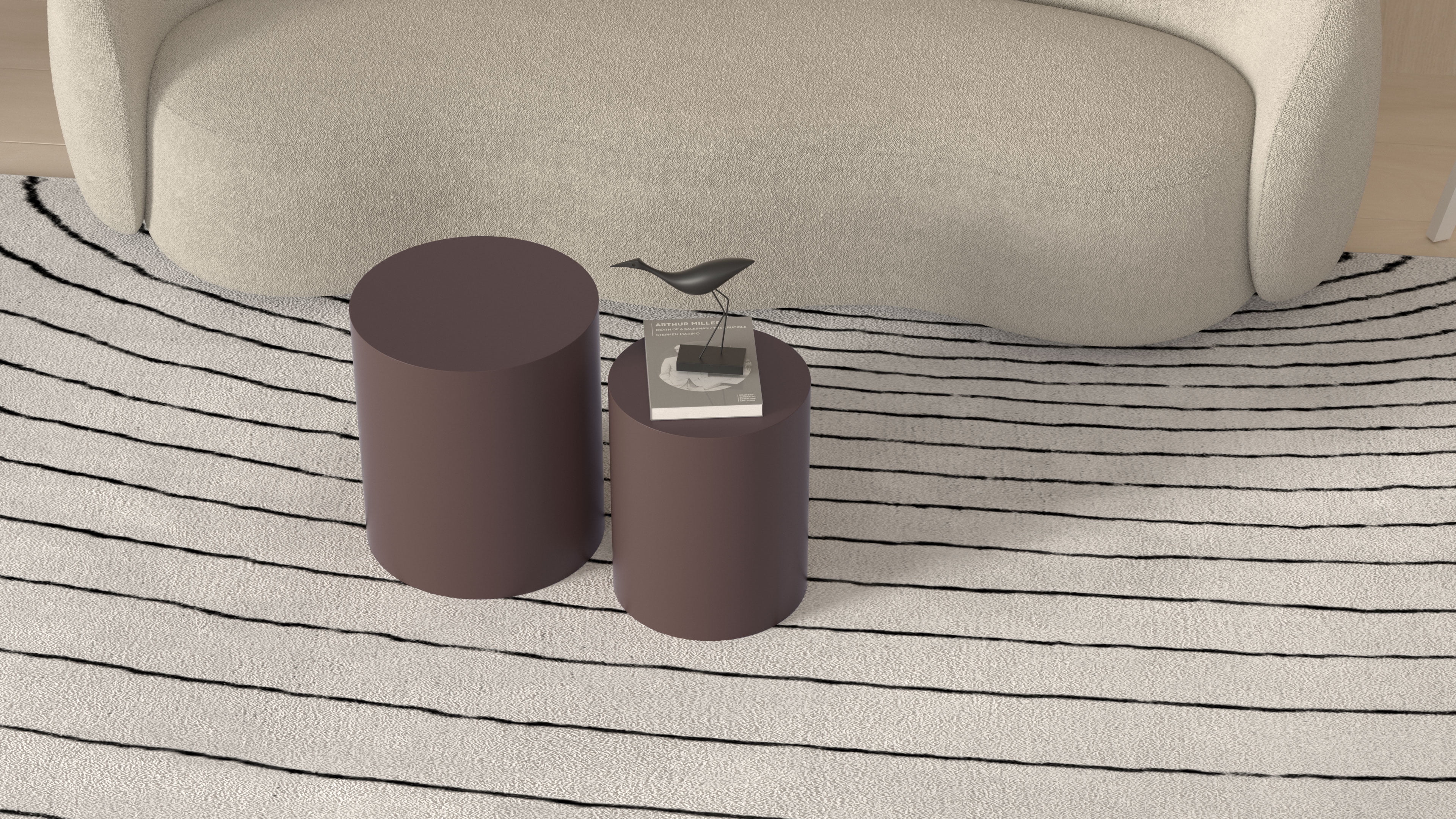 Kevinplus Upgrade MDF Nesting Table Set of 2, Mutifunctional for Living ...