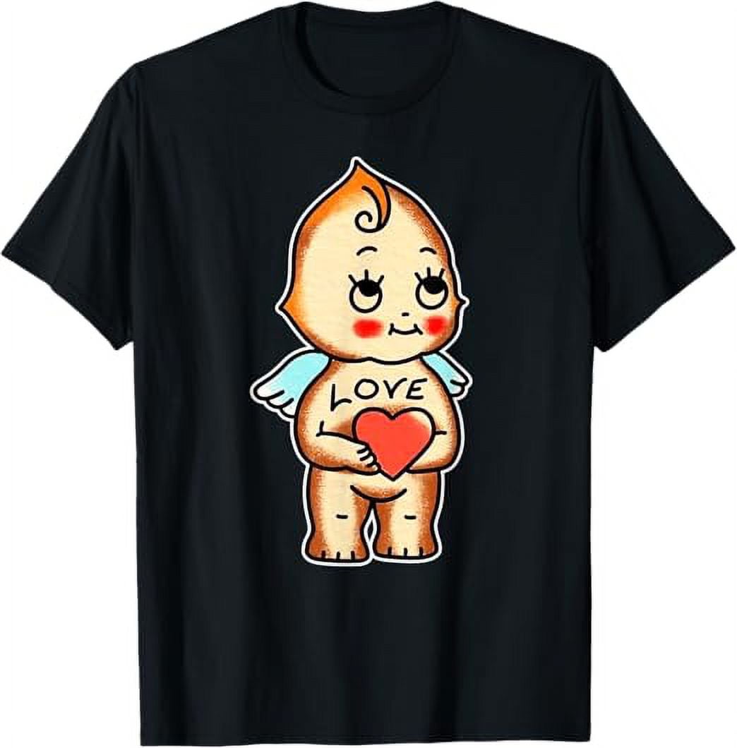 Kewpie Baby Angel Cherub Cupid Love Traditional Tattoo Flash T-Shirt ...