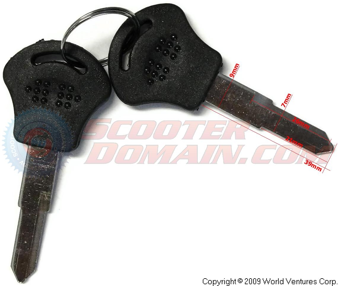Key - Blank keys for Chinese scooters and pocket bikes - Version 3 for ...