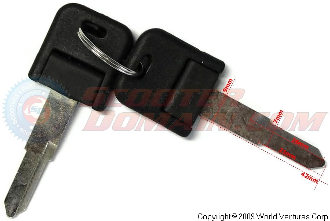 Key - Blank keys for Chinese scooters and pocket bikes - Version 5 for ...