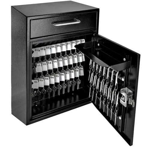 Key Boss Locking Combination Drop Box Key Cabinet, Black - Walmart.com