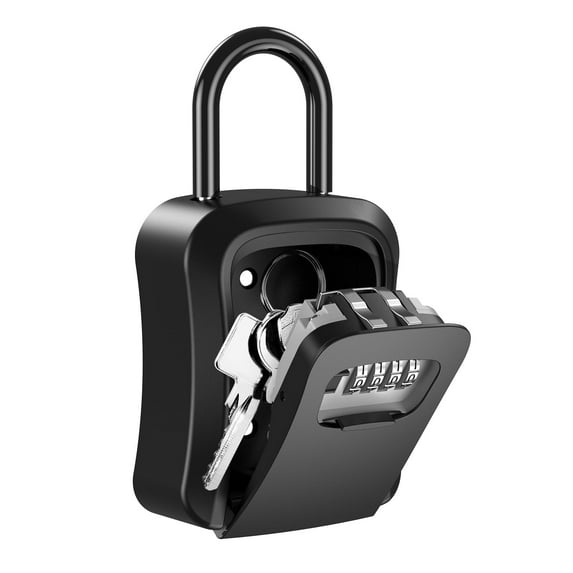 AMIR Key Lock Box - Secure House Key Storage, Resettable Code, Outdoor ...